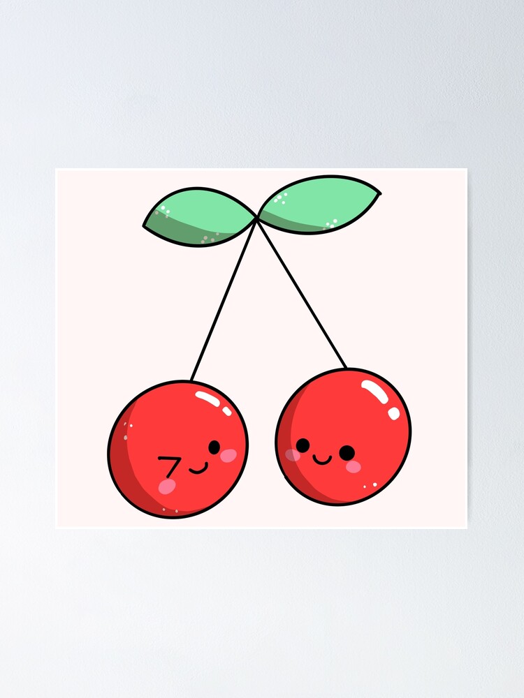 "Cute kawaii cherry" Poster for Sale by AP-Style-Loft | Redbubble