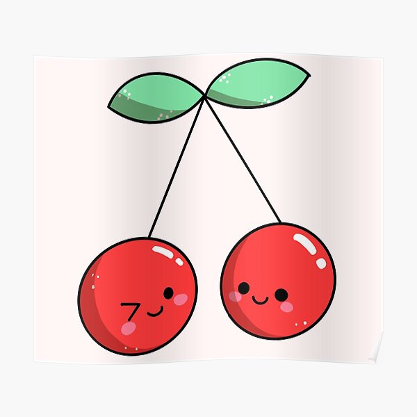 "Cute kawaii cherry" Poster by AP-Style-Loft | Redbubble