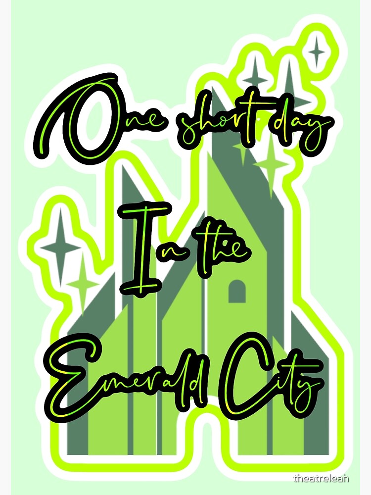 "One short day - Wicked" Poster for Sale by theatreleah | Redbubble