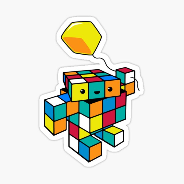 "CUBE WITH A CUBE" Sticker for Sale by Alexander Medvedev | Redbubble