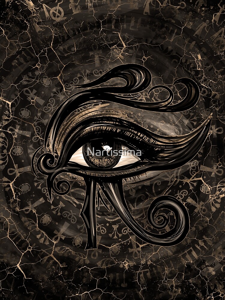 "Egyptian Eye of Horus - Wadjet Digital Art" T-shirt for Sale by ...
