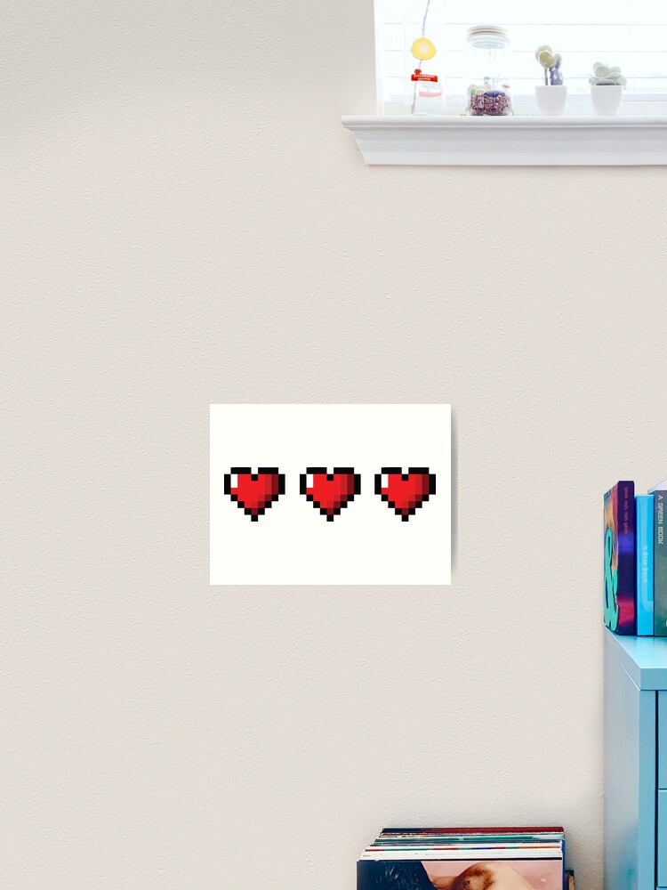 "Full Life Video Game Hearts" Art Print for Sale by sagegrl | Redbubble