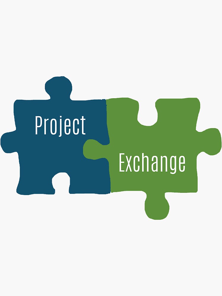 "Project Exchange Puzzle Pieces" Sticker for Sale by projectexchange ...