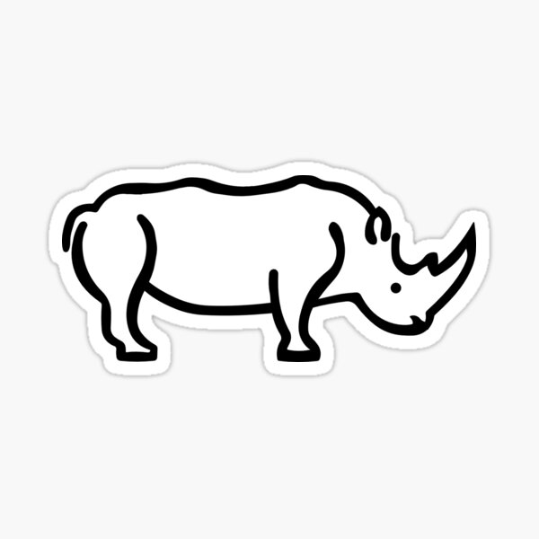 "Africa logo: Endangered white Rhino" Sticker for Sale by rianpienaar17 ...