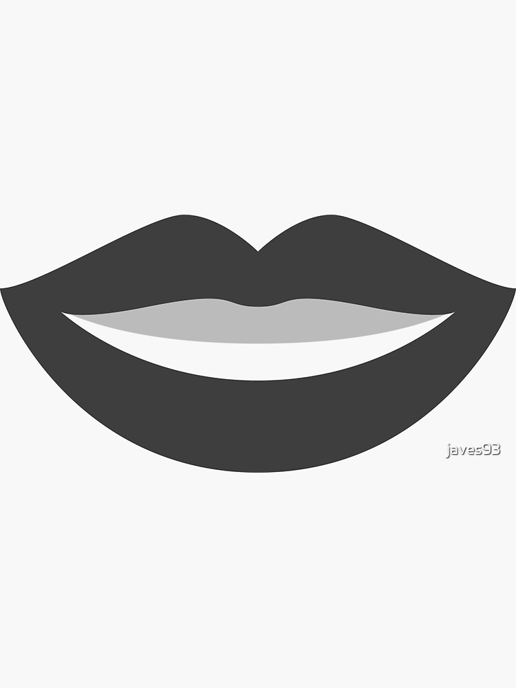 "Thick black lips illustrated" Sticker for Sale by javes93 | Redbubble