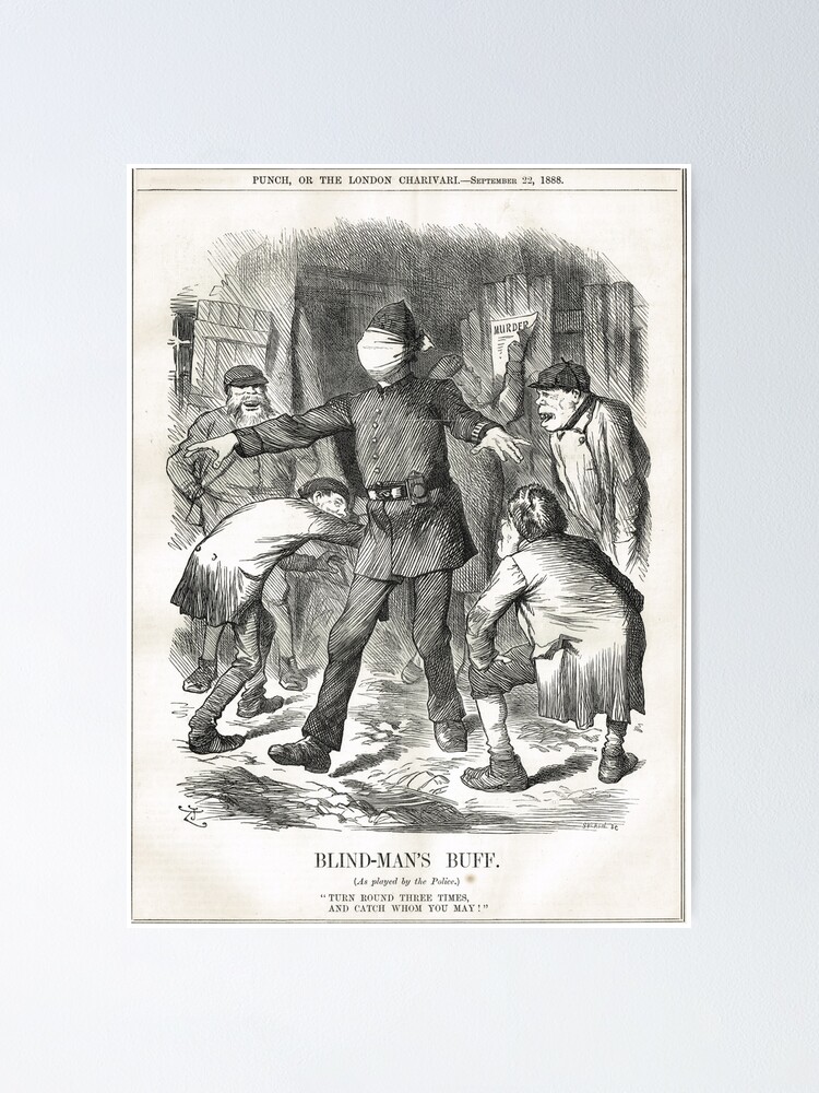 "Jack the Ripper Punch Cartoon Blind Man's Buff 1888" Poster for Sale ...