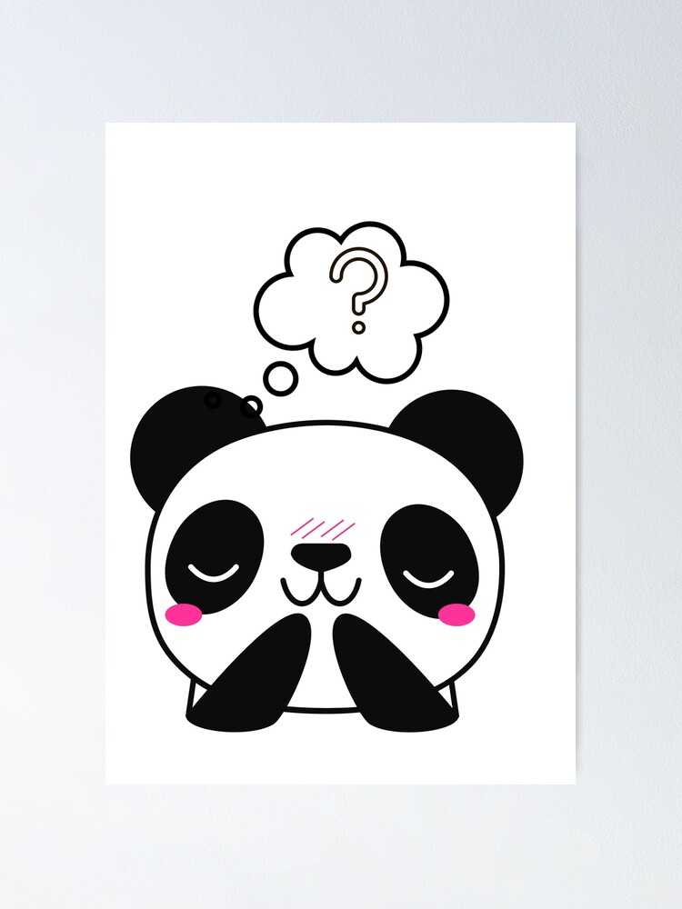 "Thinking Panda" Poster by Nedron89 | Redbubble