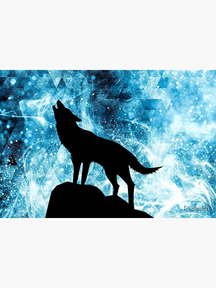 "Howling Winter Wolf snowy blue smoke" Mask for Sale by PLdesign ...