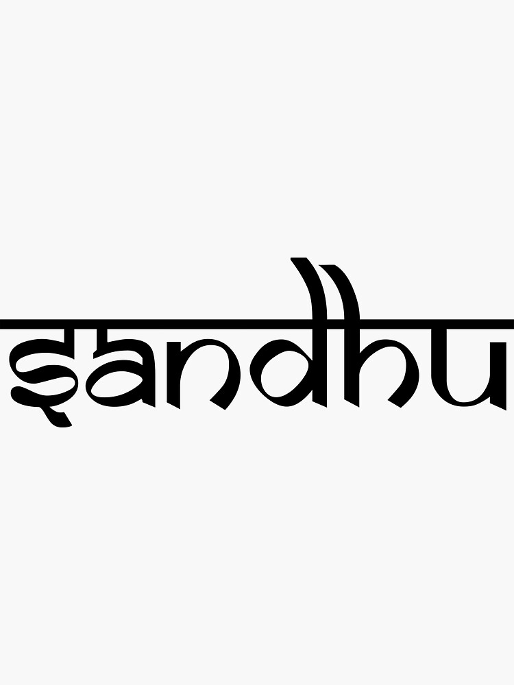 "Sandhu" Sticker for Sale by ManuSandhu | Redbubble