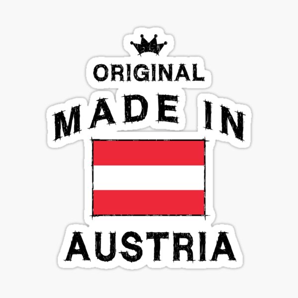 "Made in Austria Austrian flag flag" Sticker by GeogDesigns | Redbubble
