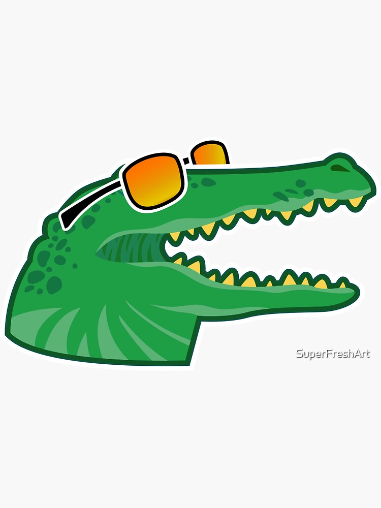 "Crocodile Alligator Croc Funny Meme Gift" Sticker for Sale by ...