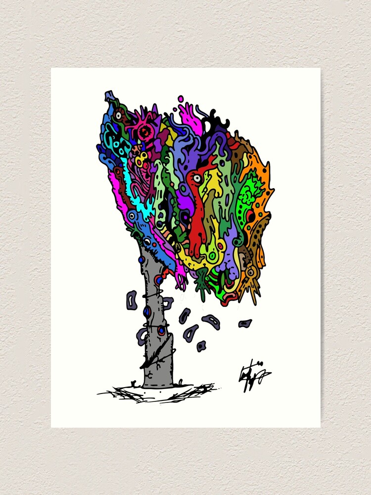 "GLOOP Color Psychedelic Art" Art Print by kuhneegit | Redbubble