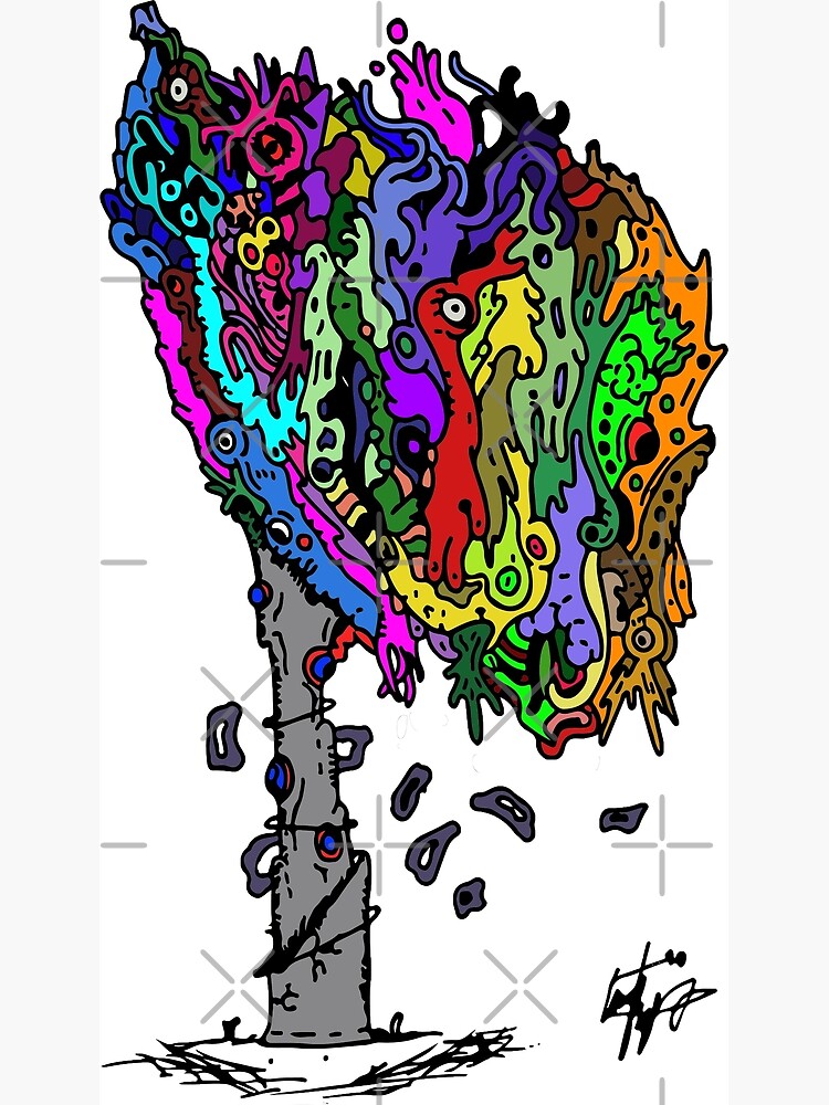 "GLOOP Color Psychedelic Art" Art Print by kuhneegit | Redbubble