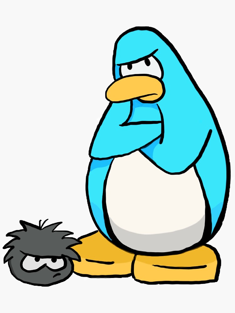 "Angry Club Penguin and Puffle" Sticker for Sale by claireblevins ...