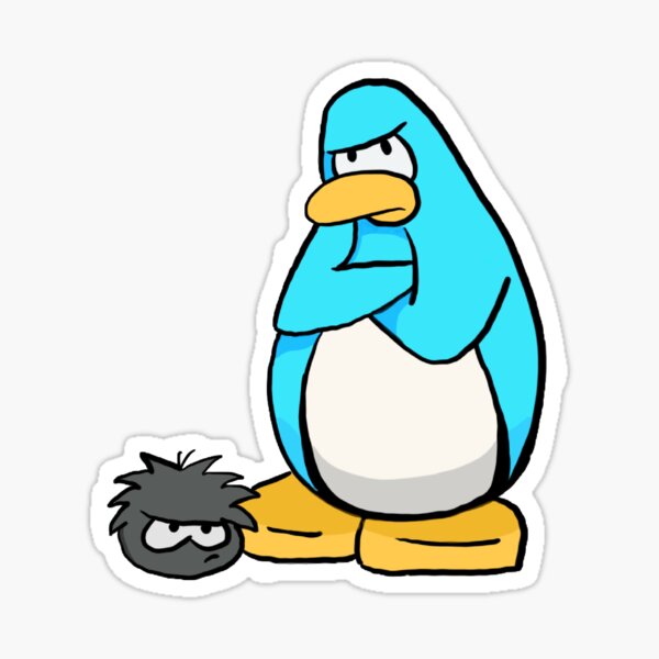 "Angry Club Penguin and Puffle" Sticker for Sale by claireblevins ...
