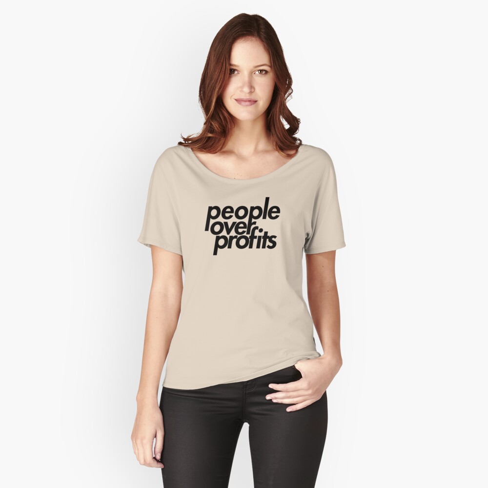 "People Over Profits" Sticker for Sale by KulakPosting | Redbubble