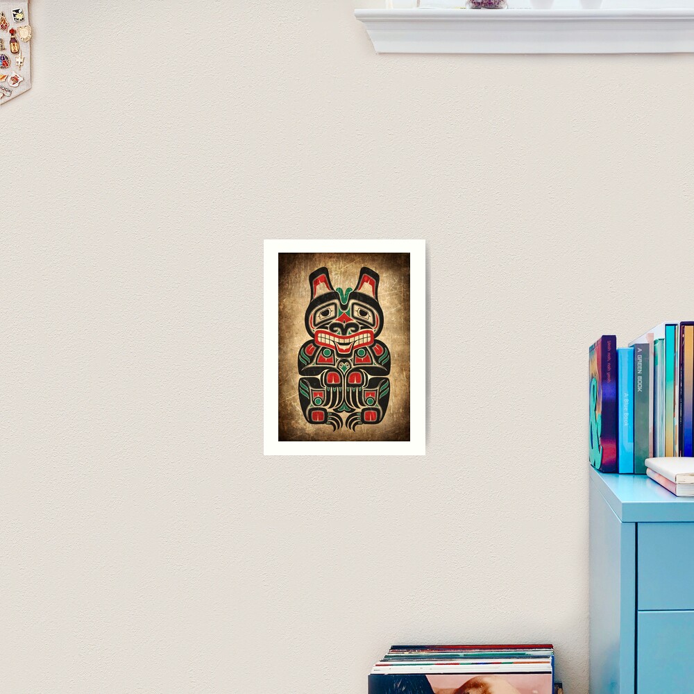 "Red and Green Haida Spirit Bear" Art Print for Sale by JeffBartels ...