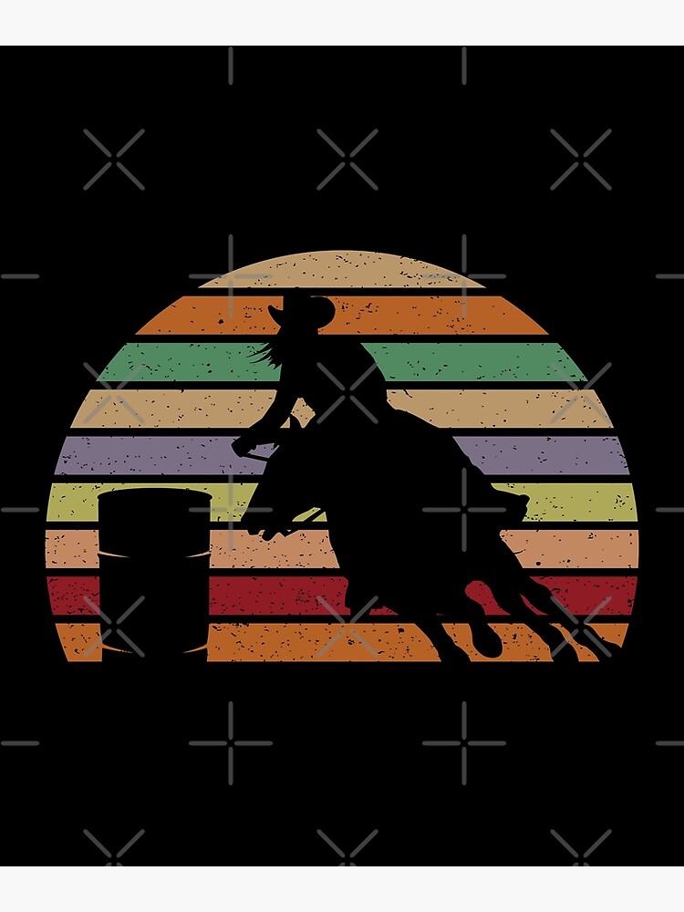 "Vintage Barrel Racing, Barrel Racer " Poster by EstelleStar | Redbubble