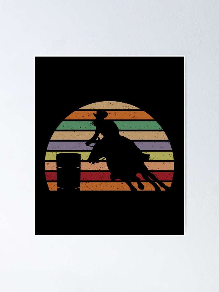 "Vintage Barrel Racing, Barrel Racer " Poster by EstelleStar | Redbubble