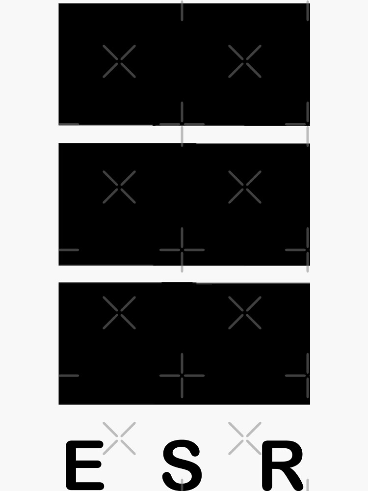 "ESR - Minimalistic Design" Sticker by CM7Designs | Redbubble