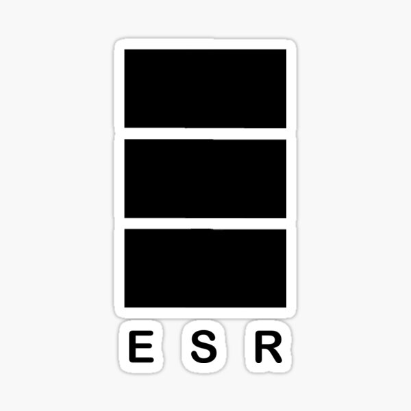 "ESR - Minimalistic Design" Sticker by CM7Designs | Redbubble