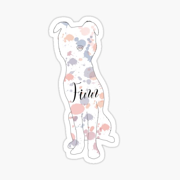 "Finn Custom Watercolor" Sticker for Sale by tayburson | Redbubble
