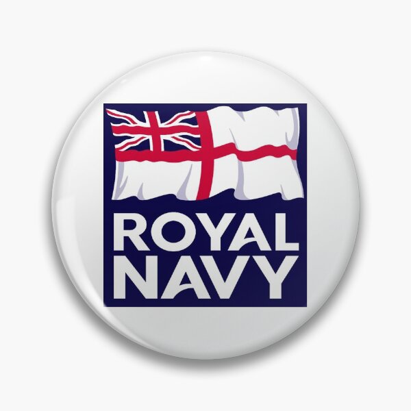 "Royal Navy Ensign and Logo" Pin for Sale by Quatrosales | Redbubble
