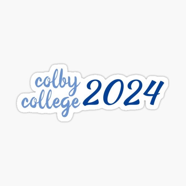 "Colby College 2024" Sticker for Sale by mayaf08 | Redbubble