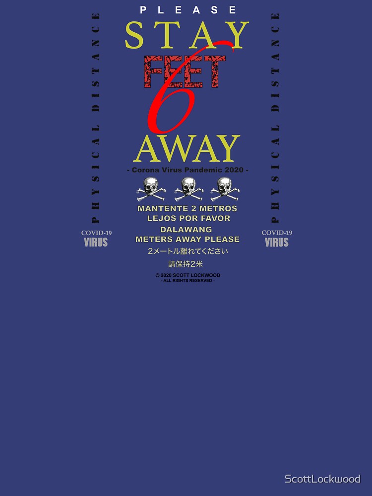 "PLEASE STAY 6 FEET AWAY - Covid-19/cornonavirus safety artwork for t ...