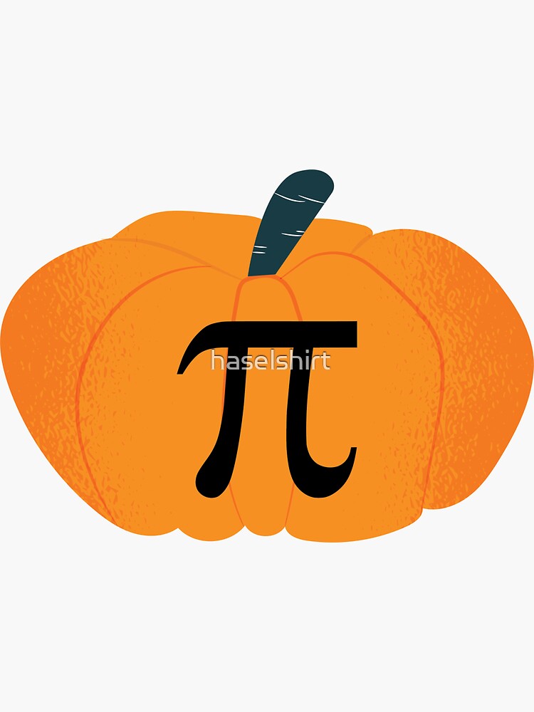 "Halloween Pumpkin Pi Math Teacher Spooky Gift" Sticker by haselshirt ...