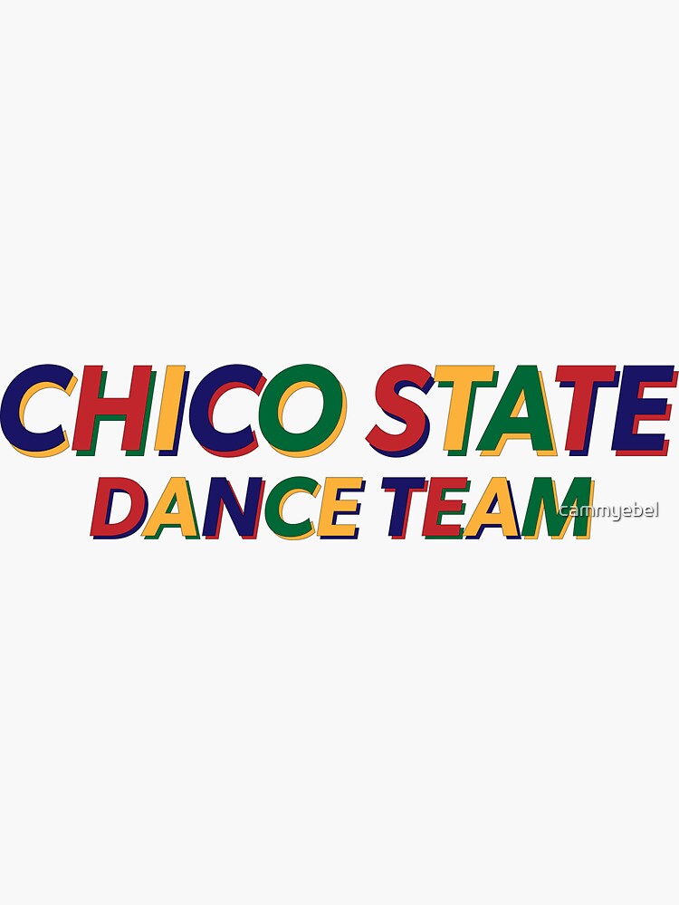 "Chico State Dance Team - Primary Colors" Sticker for Sale by cammyebel ...