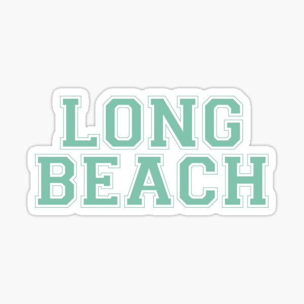 "Long Beach Sticker" Sticker by EvyStickersx | Redbubble
