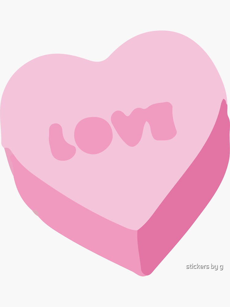 "love candy heart" Sticker for Sale by unagi-designs | Redbubble