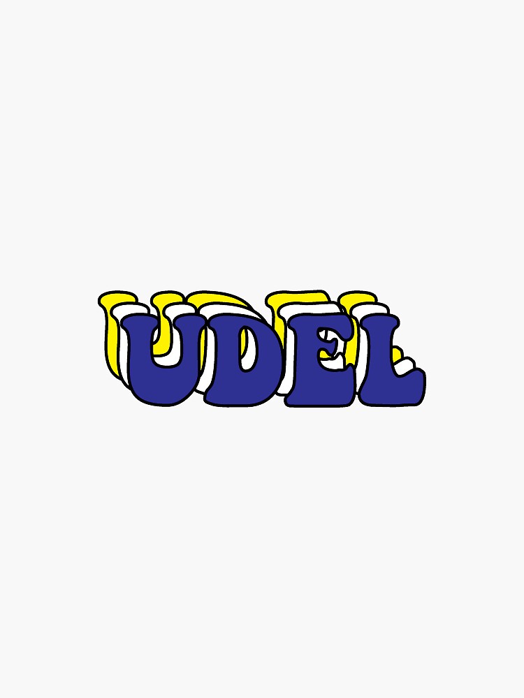 "udel" Sticker by kcoldren | Redbubble