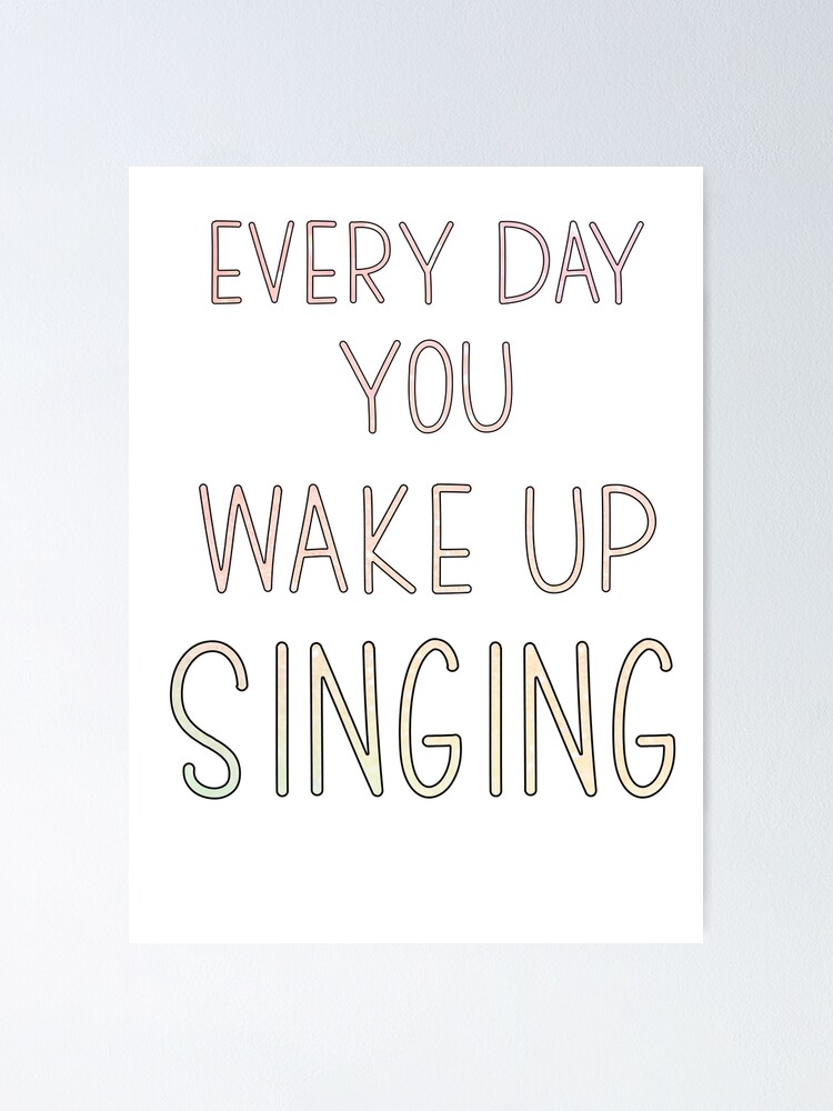 "Trolls-Inspired "Wake Up Singing"" Poster by mulberrydragon | Redbubble