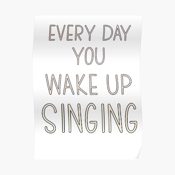 "Trolls-Inspired "Wake Up Singing"" Poster by mulberrydragon | Redbubble