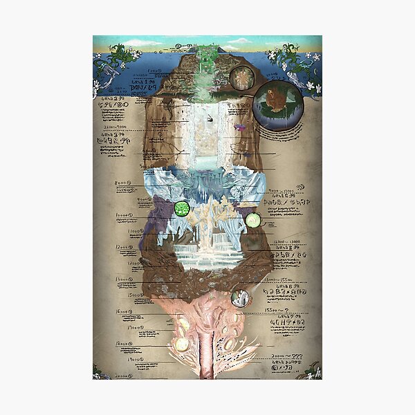 "made in abyss map" Photographic Print by LucidDK | Redbubble