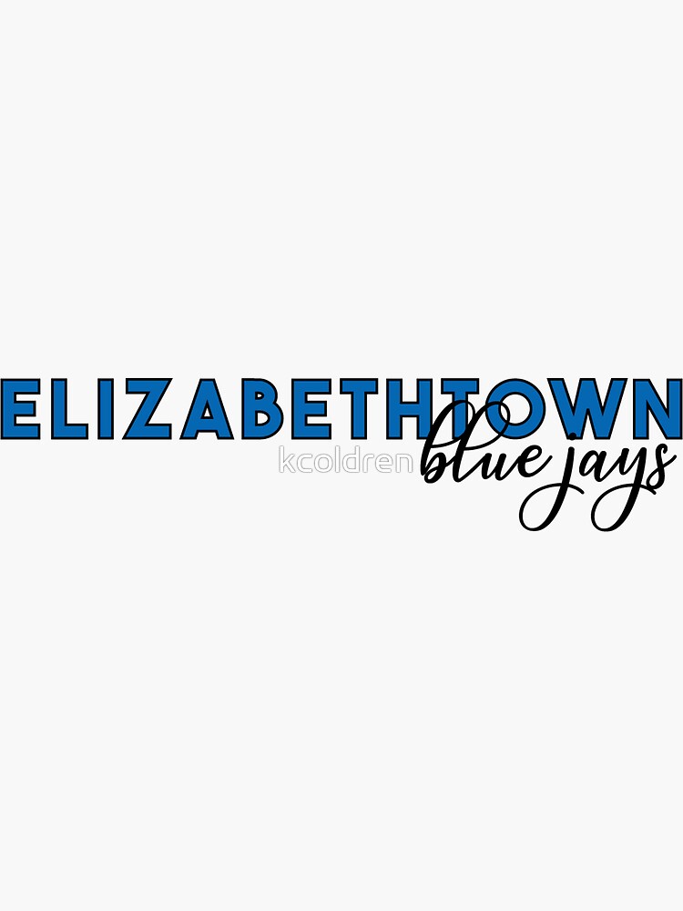 "elizabethtown blue jays" Sticker for Sale by kcoldren | Redbubble