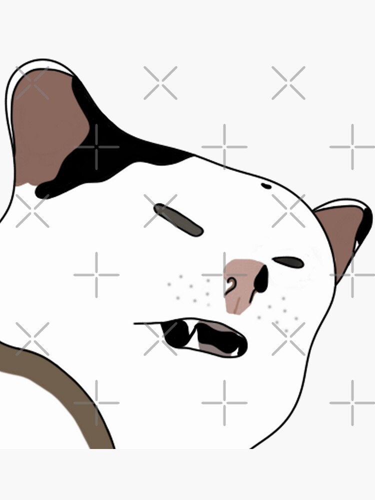 "Disgusted Cat" Sticker by Mekredez | Redbubble