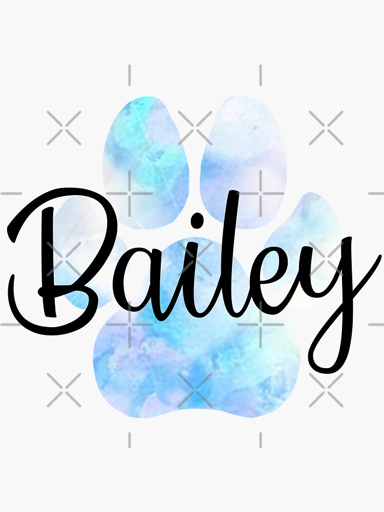 "Bailey Paw Print" Sticker by MillerDesigns | Redbubble