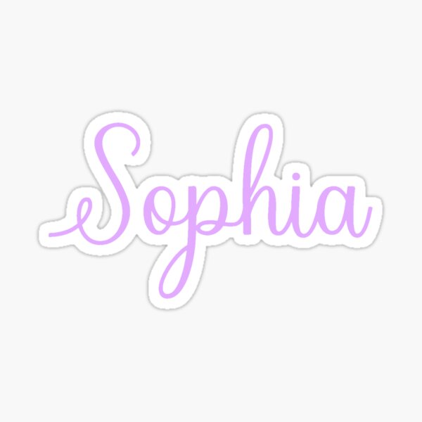 "Sophia purple script name sticker" Sticker for Sale by th3a | Redbubble
