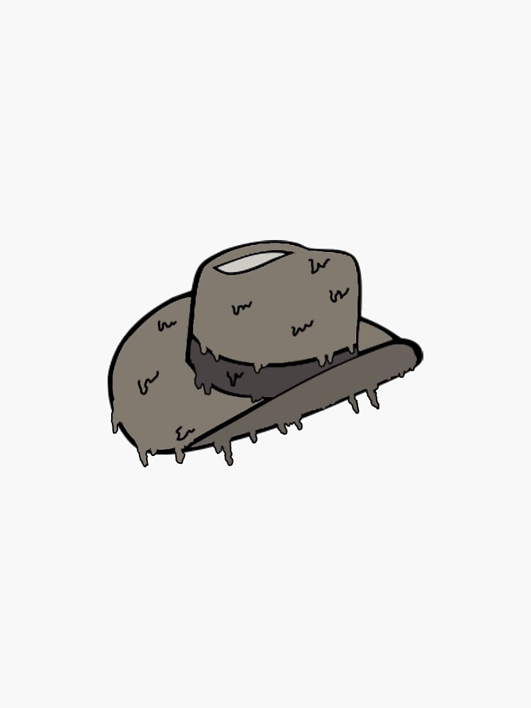 "Drippy Cowboy Hat" Sticker for Sale by JJCoastal | Redbubble