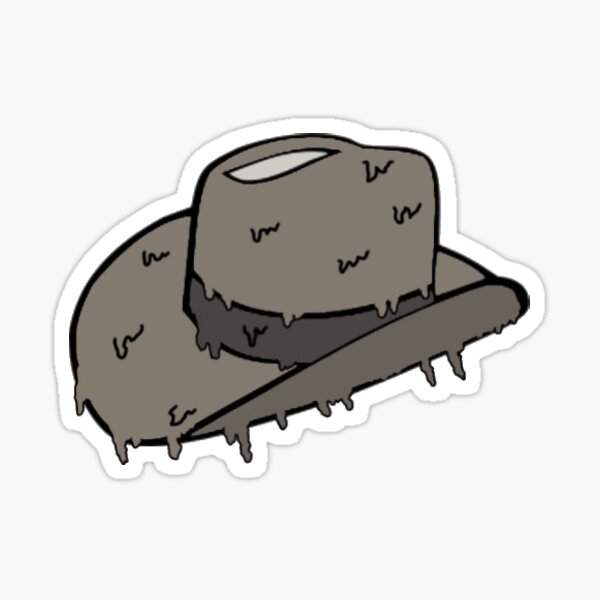 "Drippy Cowboy Hat" Sticker for Sale by JJCoastal | Redbubble