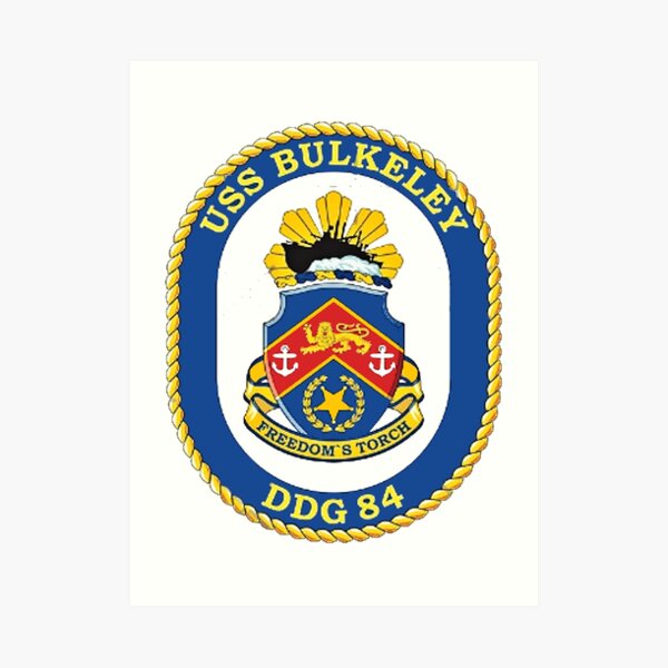 "DDG-84 USS Bulkeley Crest" Art Print by Quatrosales | Redbubble