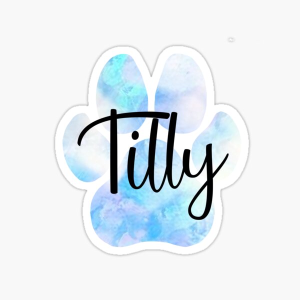 "Tilly Paw Print" Sticker for Sale by MillerDesigns | Redbubble