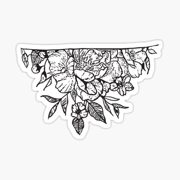 "Flower Outline" Sticker by mikaelawms | Redbubble