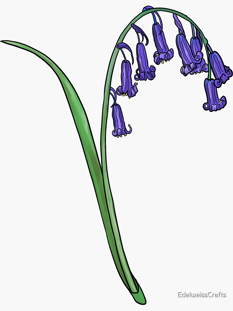 "Blue Bell " Sticker for Sale by EdelweissCrafts | Redbubble