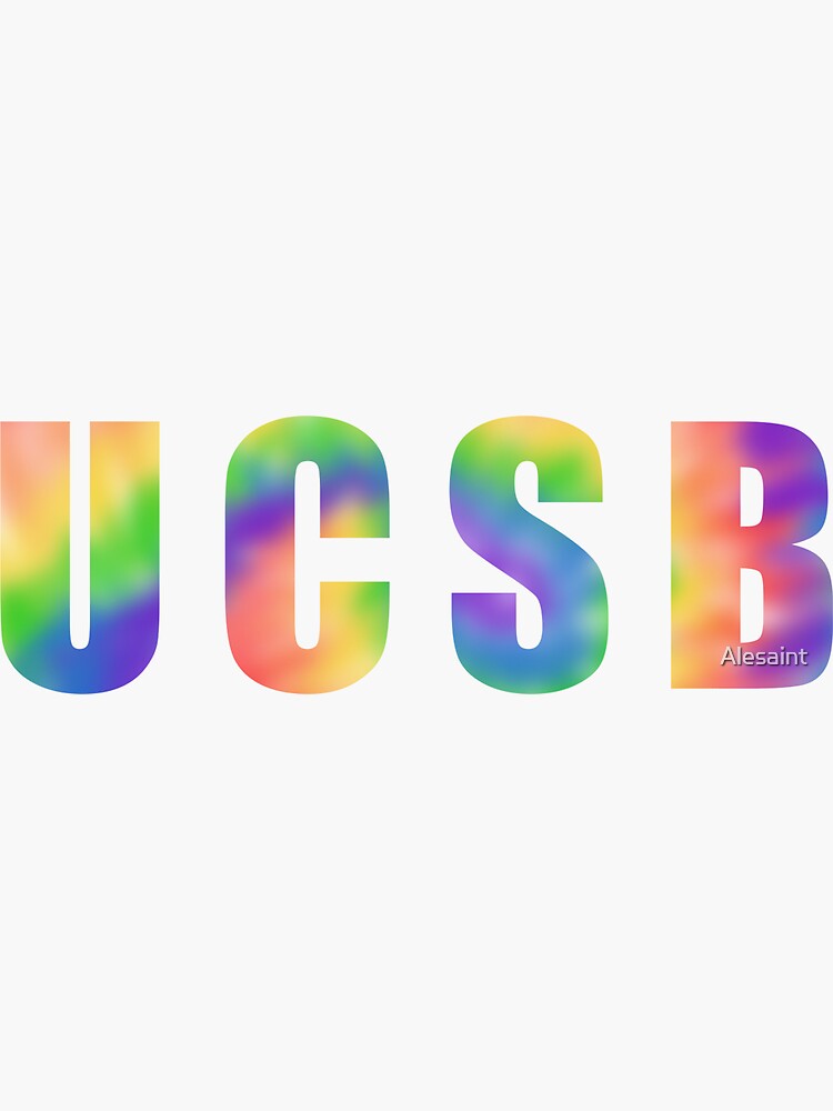 "UCSB Tie Dye logo" Sticker by Alesaint | Redbubble