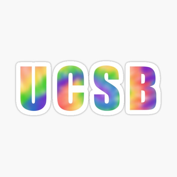 "UCSB Tie Dye logo" Sticker by Alesaint | Redbubble