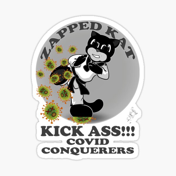 "Zapped Kat - Kick Ass!!! by Swoot" Sticker for Sale by swoottees ...